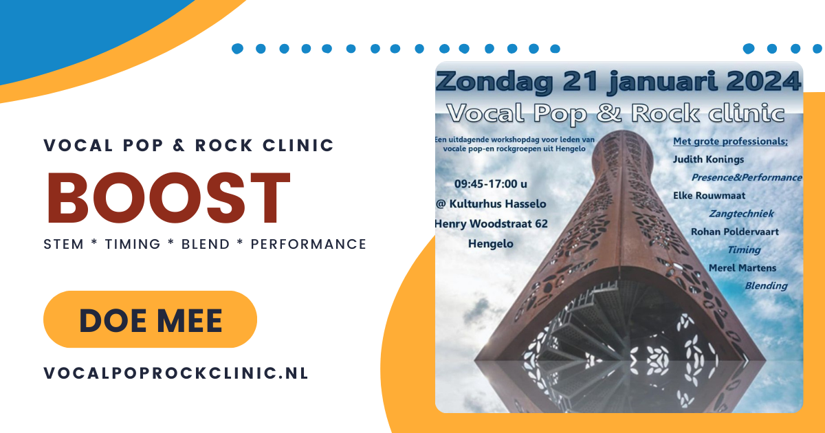 Vocal Pop & Rock Clinic – Een uitdagende workshopdag voor leden van ...